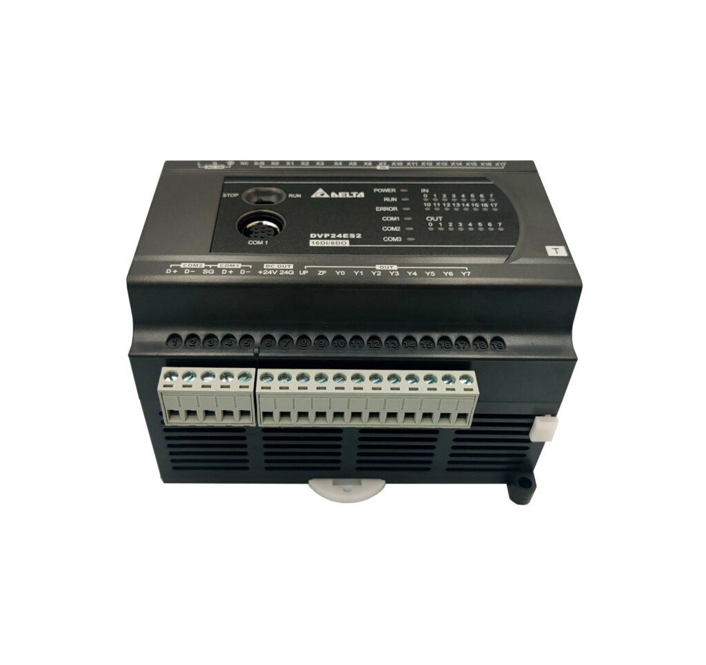 Delta PLC DVP24ES200T 16I/8O, AC Power-In, Transistor Output, 2-Axis ...
