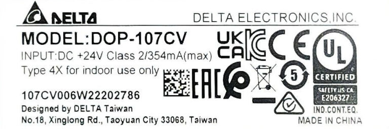 Delta HMI DOP-107CV - Intech Delta System