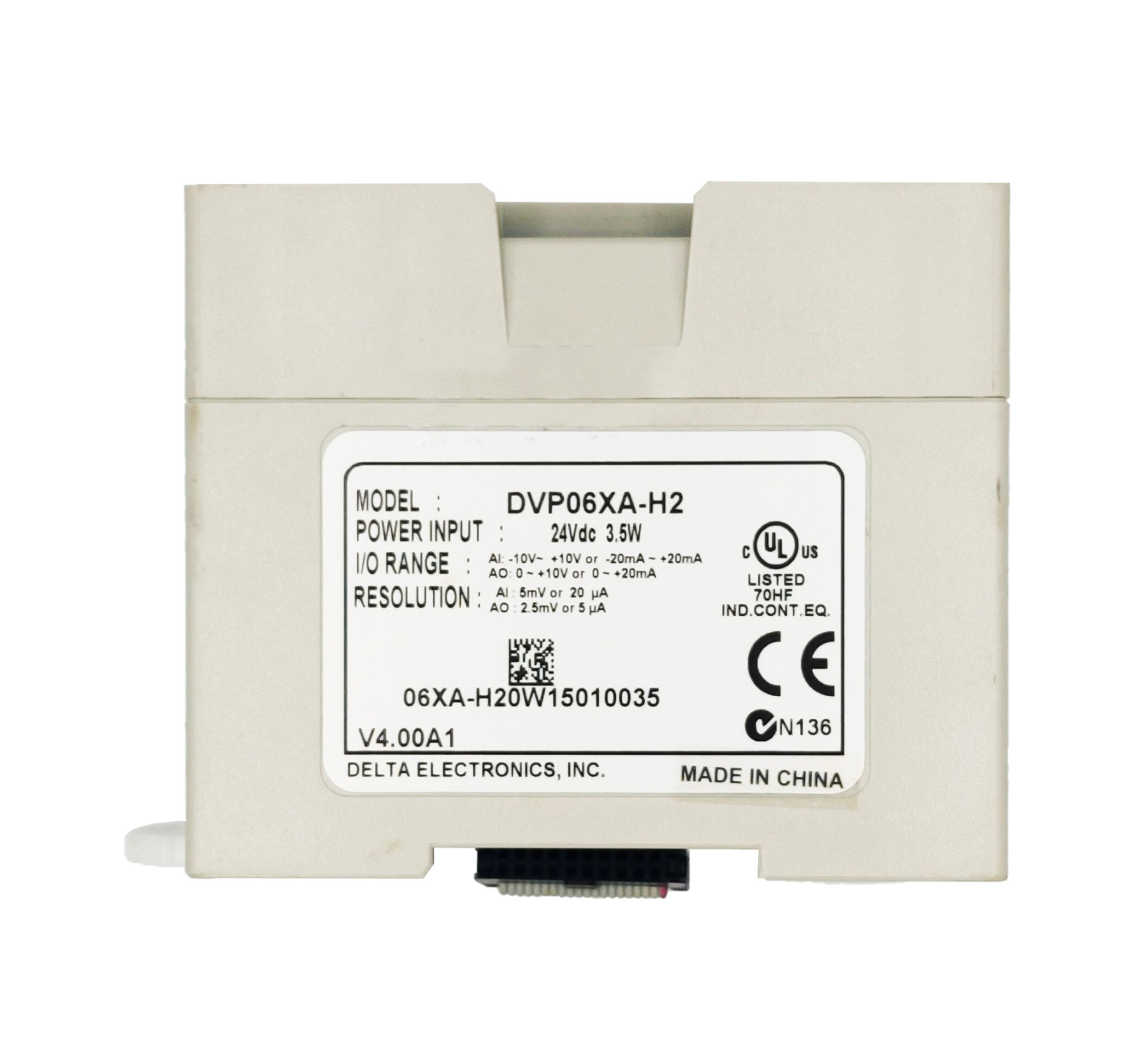Delta PLC DVP06XA-H2 4AI/2AO Function Module For EH2/20PM - Intech ...