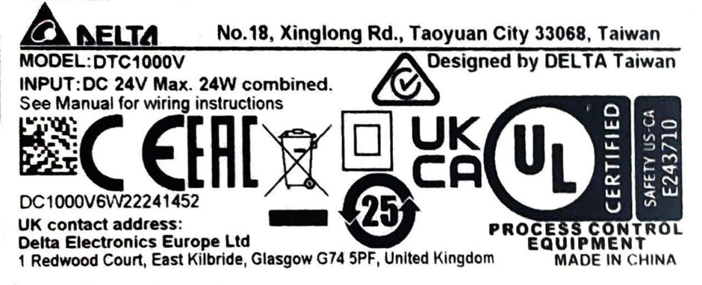 Delta Temperature Controller DTC1000V - Intech Delta System